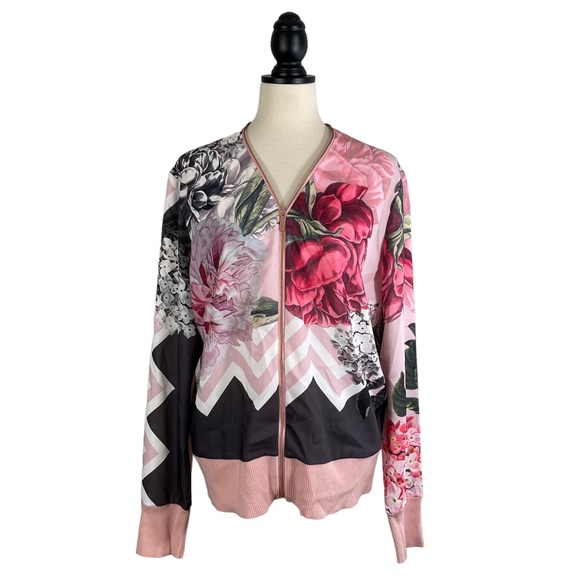 Ted Baker | Jackets & Coats | Ted Baker Bomber Jacket Pink Gray Mixed ...